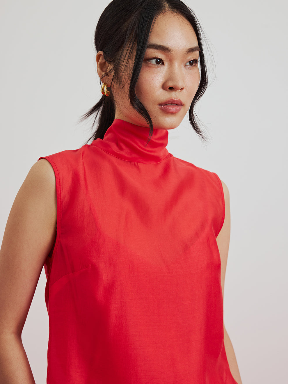 Organza Neck Sash Top – goodaddition