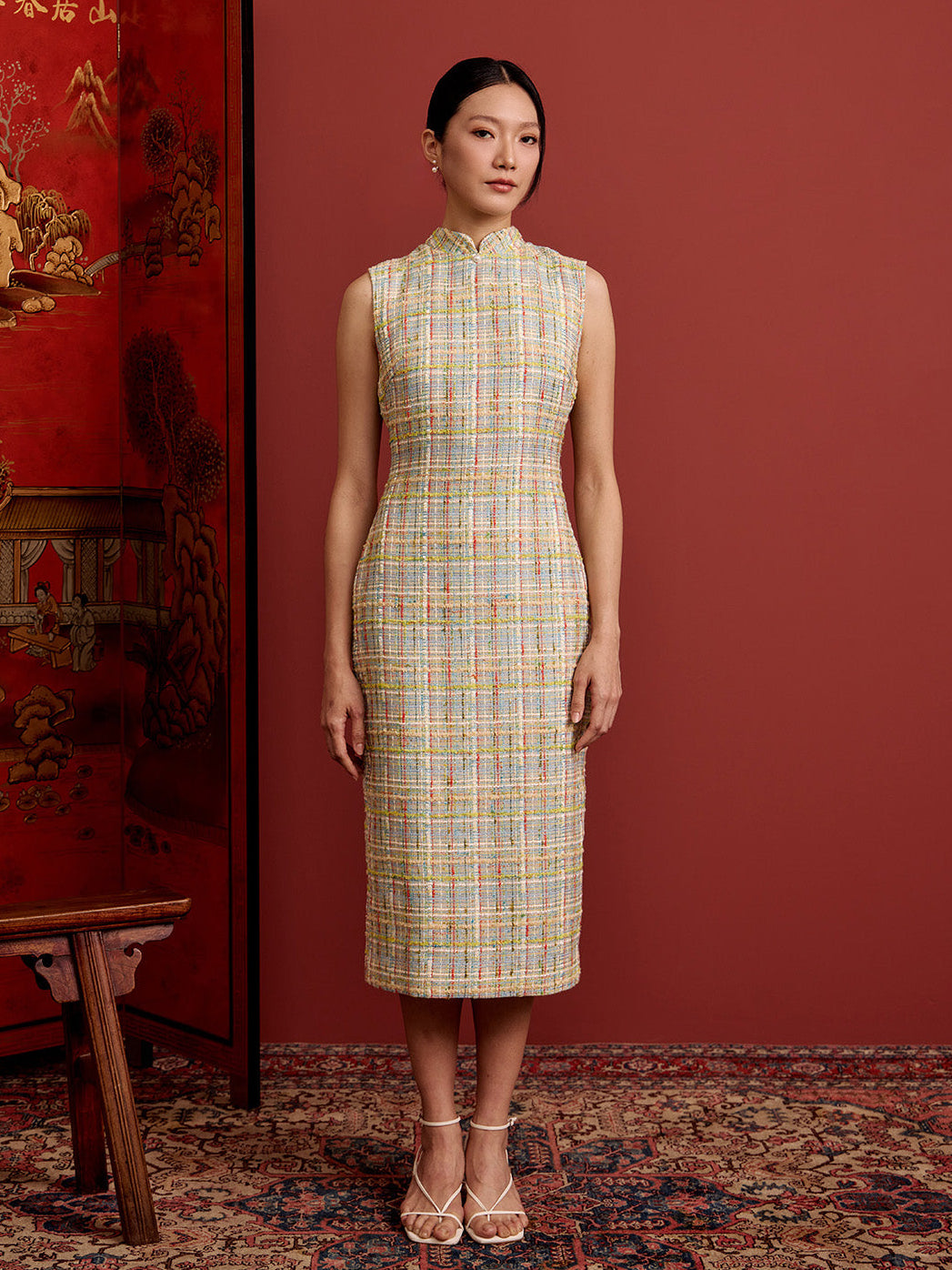 Padded Oval Open Back Cheongsam – goodaddition